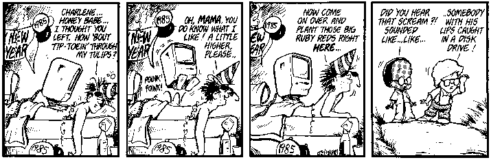 Oliver and His Computer: Bloom County / Oliver comic strips