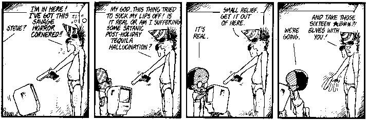 Oliver and His Computer: Bloom County / Oliver comic strips