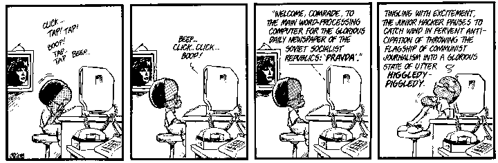 Oliver and His Computer: Bloom County / Oliver comic strips